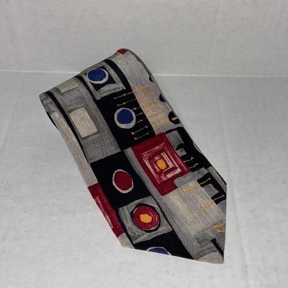 Vintage | Accessories | Vintage Abstract Geometric Italian 0 Silk ...